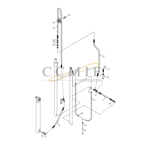 China HRD28R0707B Heli CPCD forklift mast piping system spare parts ...