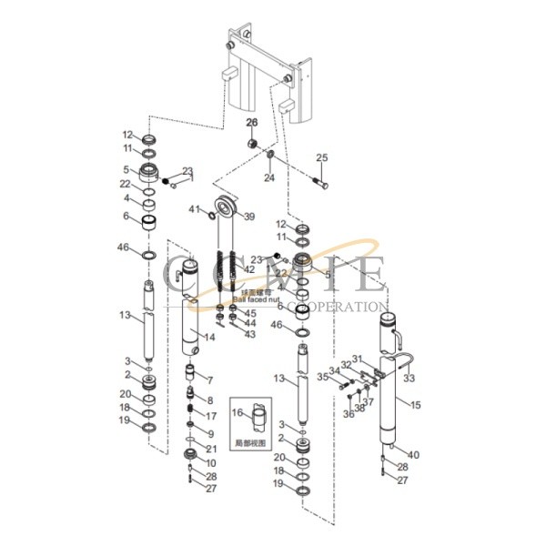 China HRD28R0860LG Heli CPCD forklift installation of rear lifting ...